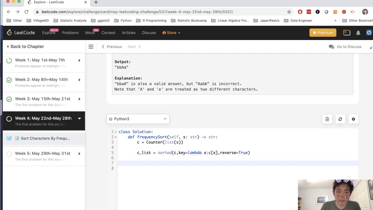 Leetcode Sort Characters By Frequency Python Youtube 1970