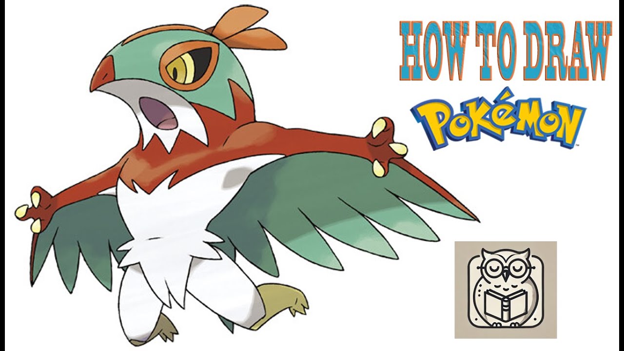 How to draw POKEMON Hawlucha step by step - YouTube