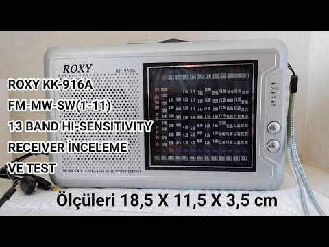 ROXY KK-916A FM-MW-SW(1-11) 13 BAND HI-SENSITIVITY RECEIVER İNCELEME VE TEST