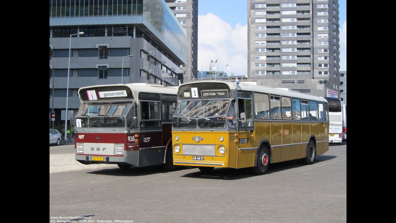 RET 309 & 938 historic buses @ Willemsplein, Rotterdam (NL) 13-09-2014 ...