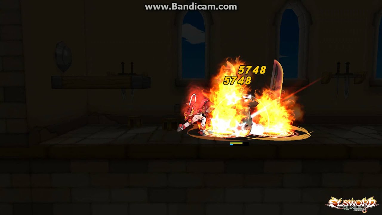 {Elsword} Elesis Pyro Knight Skills - Sword Eruption - YouTube