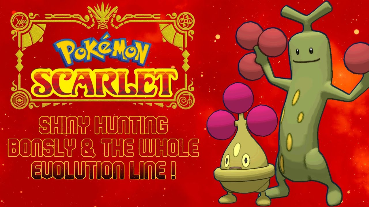 Pokemon Scarlet & Violet - SHINY HUNTING BONSLY & THE WHOLE EVOLUTION ...