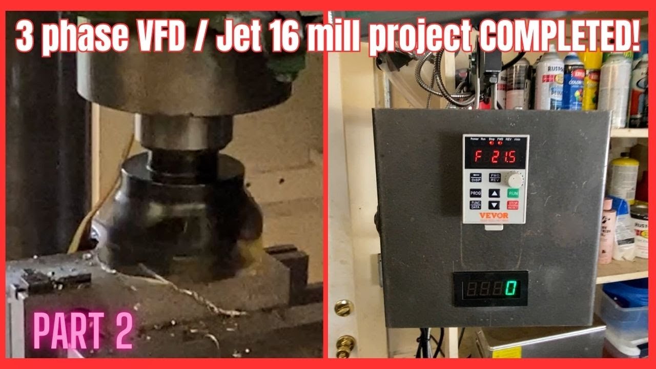 3 phase VFD install on Jet 16 mill. Part 2 - YouTube