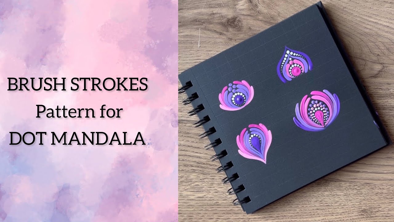 BRUSH STROKES patterns tutorial | DOT MANDALA | #dotmandalas #mandala # ...