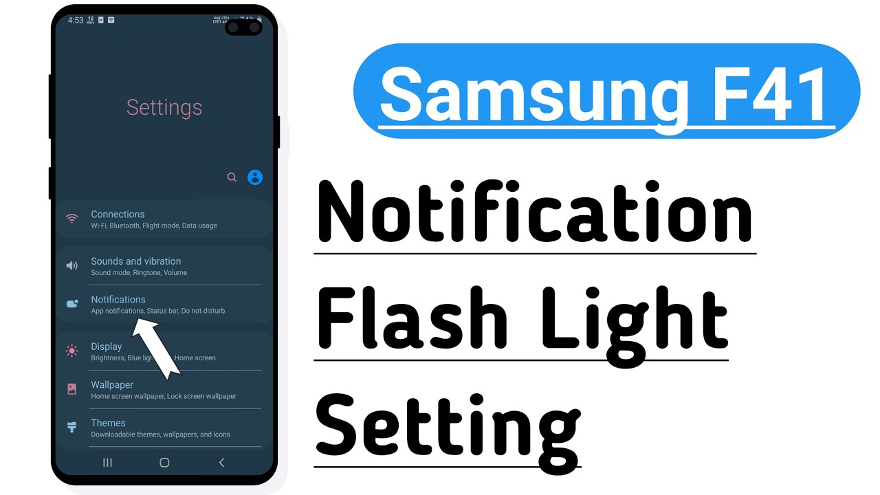 Samsung F41 Notification Flash Ligh Setting - YouTube