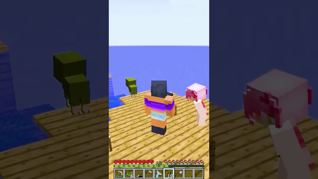 Friends of Aphmau EXPLODED on RAFT Island in Minecraft! #Shorts - YouTube