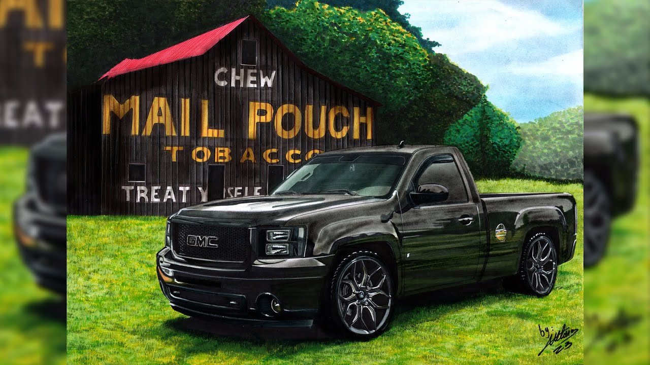 DRAWING CAR - Speed Art | Desenhando GMC 1500 - YouTube