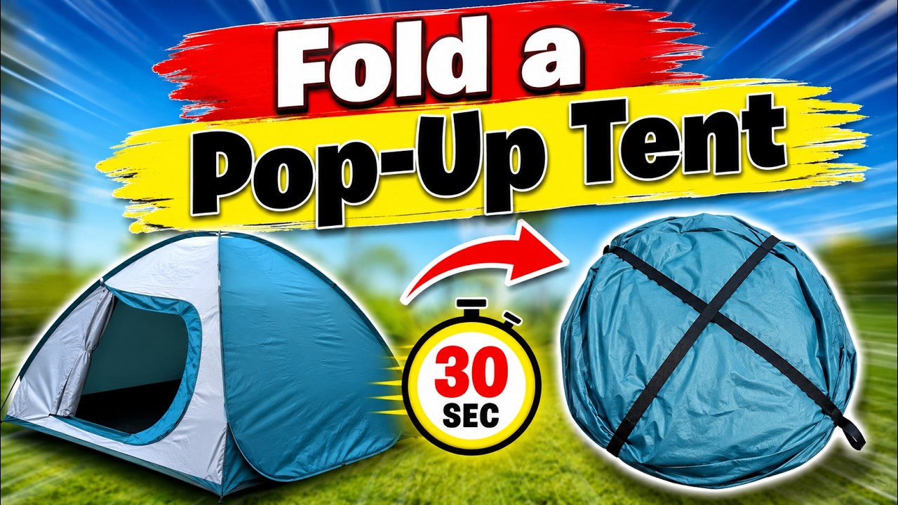 How To Easily Fold A Pop Up Tent Step by Step Guide YouTube