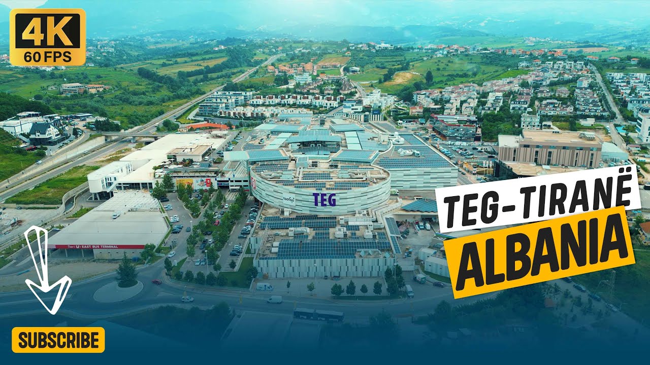 QENDRA TREGTARE ⁕ TEG ⁕ TIRANË | ALBANIA | VIDEO BY DRONE | 4K - YouTube