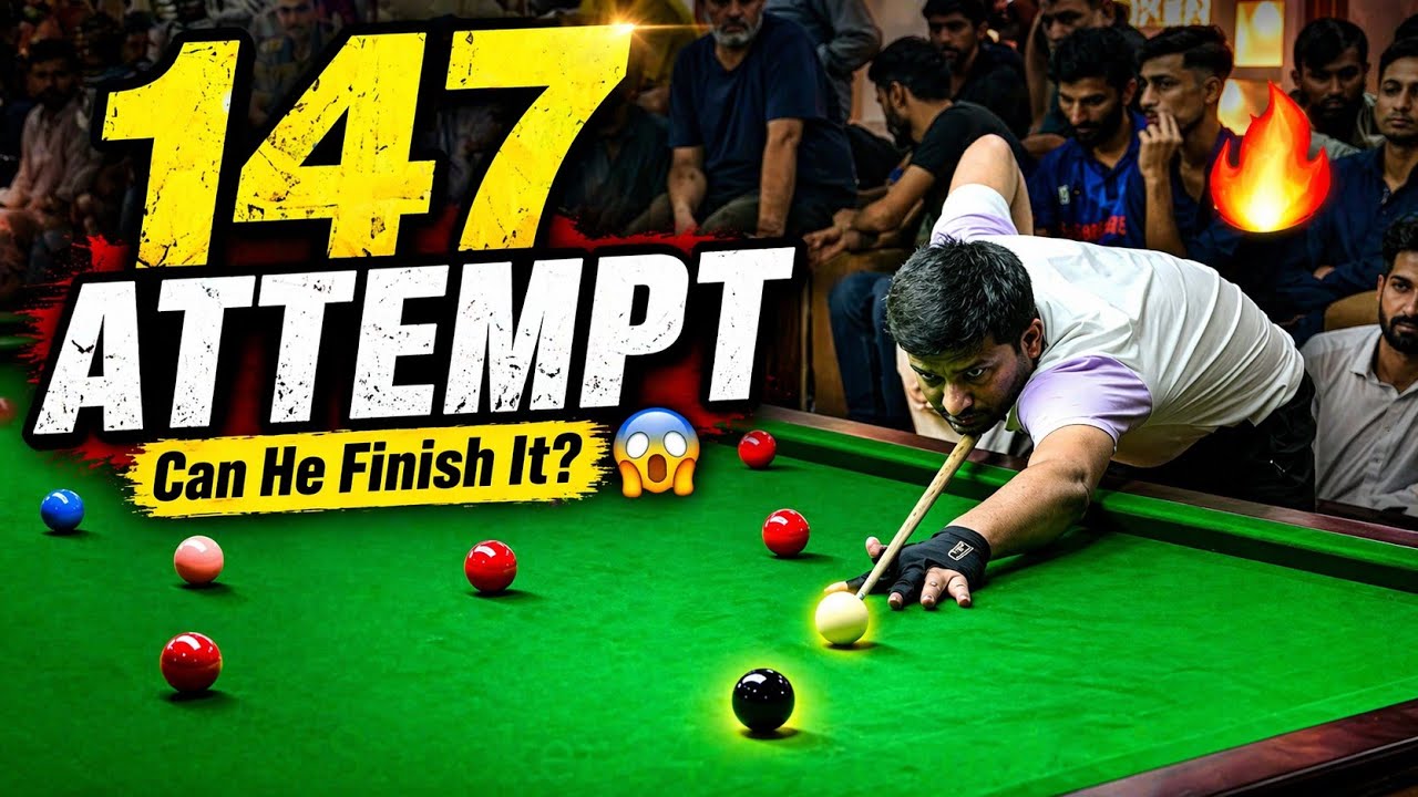 Snooker Amazing 147 Break Attempt By Mubashir Raza | RHA Snooker ...