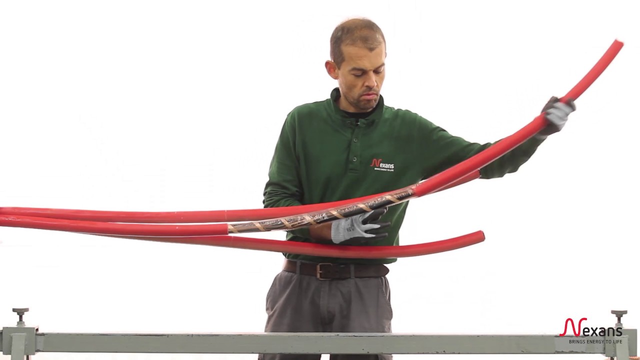 Nexans MV heat-shrinkable transition joint (XLPE-PILC Cables) - YouTube