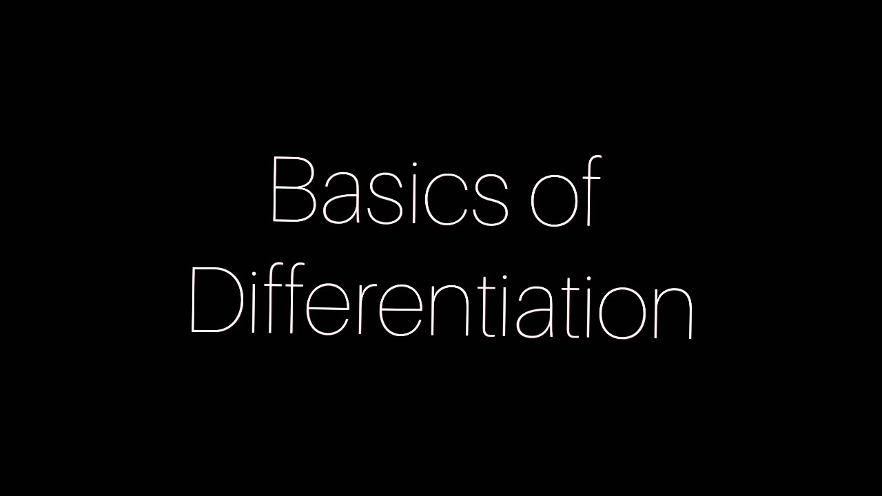 Basics of Differentiation | calculus |concept classes| Class 12th ...