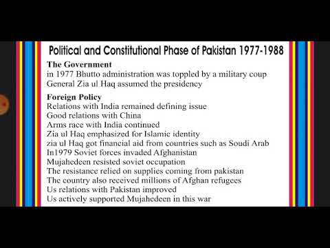 Political and Constitutional phase of Pakistan 1977 1988 - YouTube