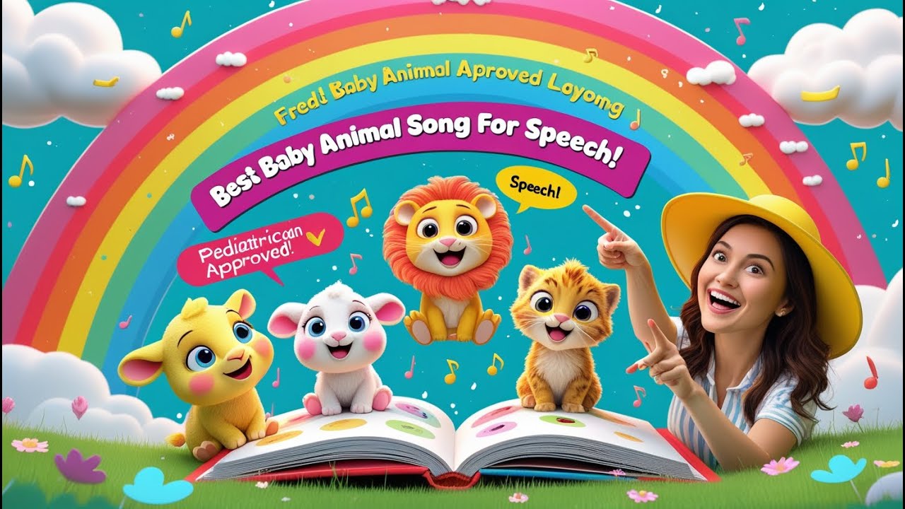 Baby Animal Song for Toddler Speech Development | Fun & Educational ...
