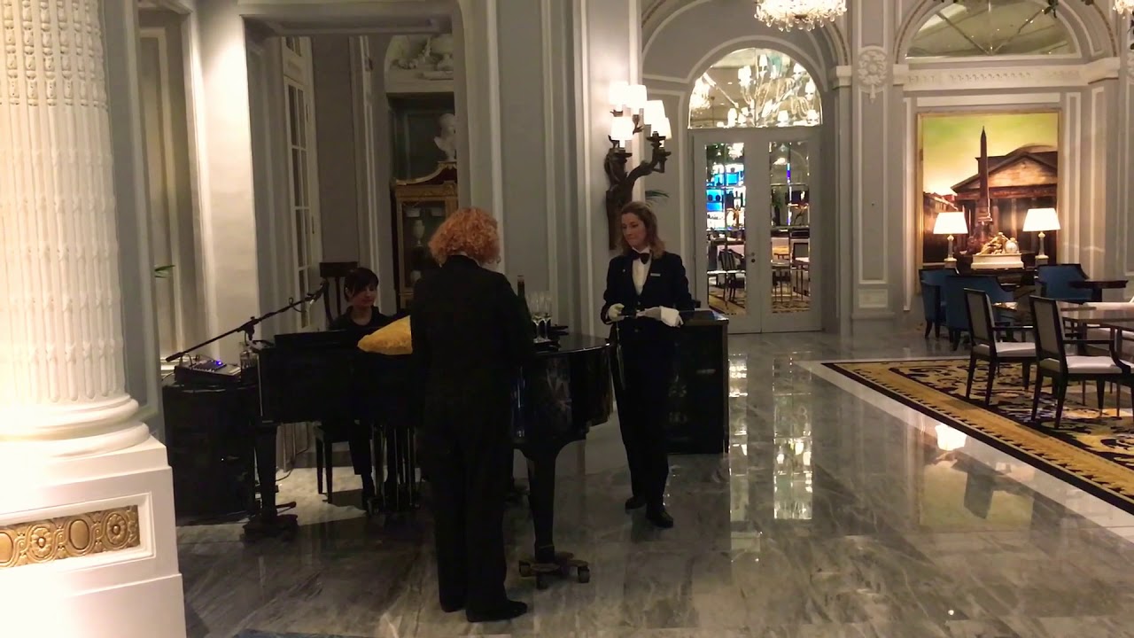 Champagne in the St. Regis Lobby, Rome. - YouTube