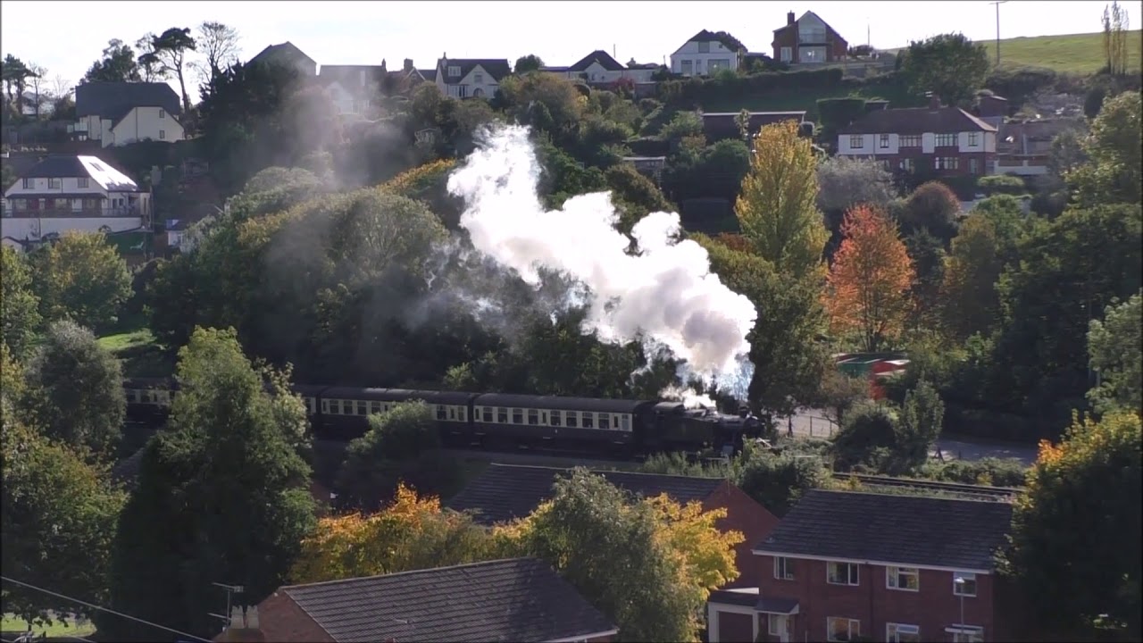 WHEN A STEAM TRAIN CLIMBS PAST A WORKING WATCHET PAPER MILL WSR - YouTube