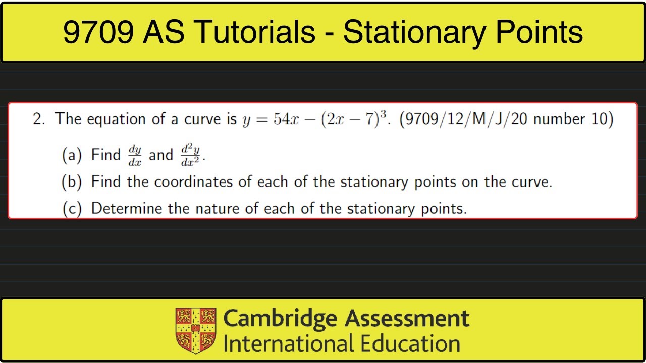How to Locate and Determine the Nature of Stationary Points - YouTube