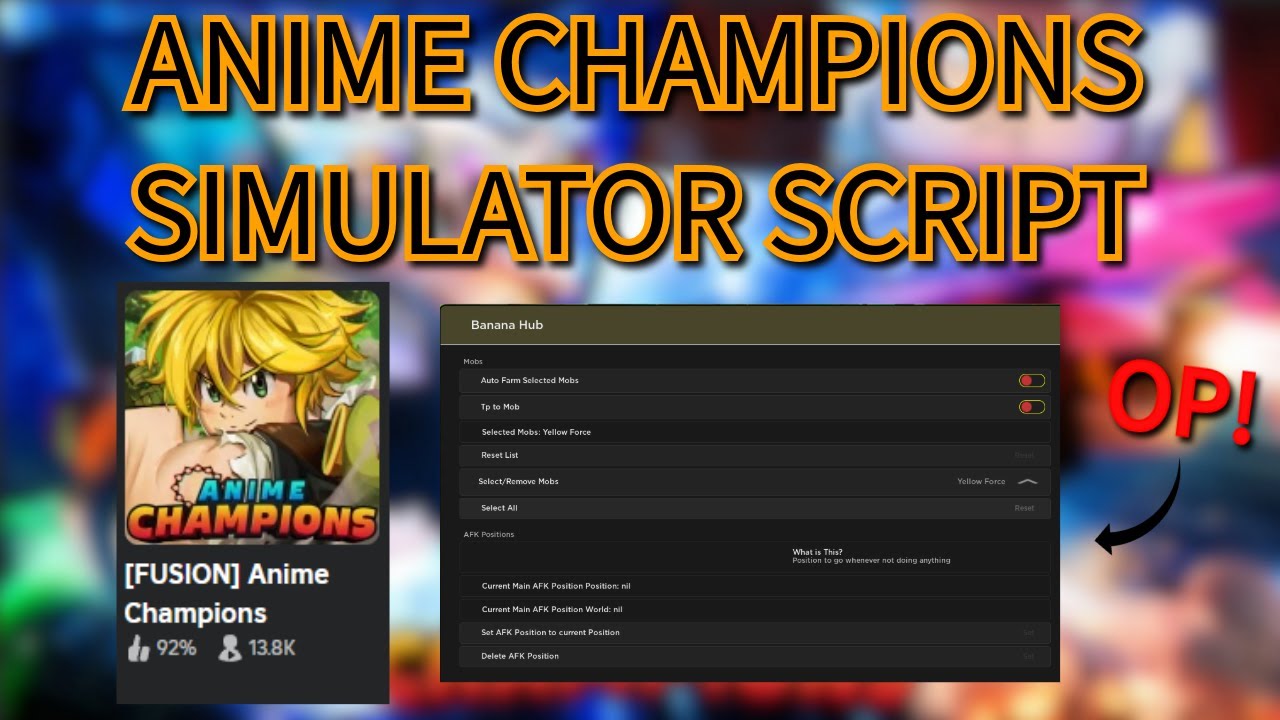 (BROKEN) ANIME CHAMPIONS SIMULATOR ROBLOX SCRIPT!! AUTO FARM AND LOADS ...