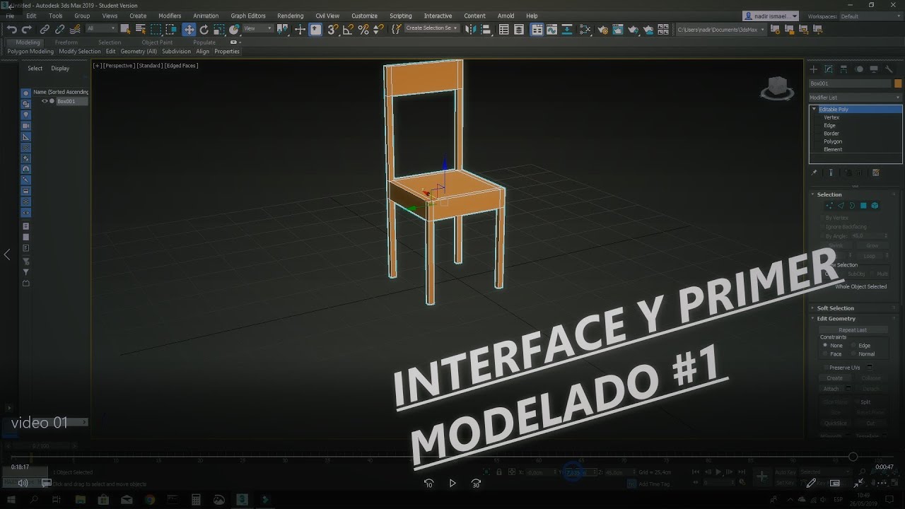 Tutorial silla 3ds Max interface - YouTube