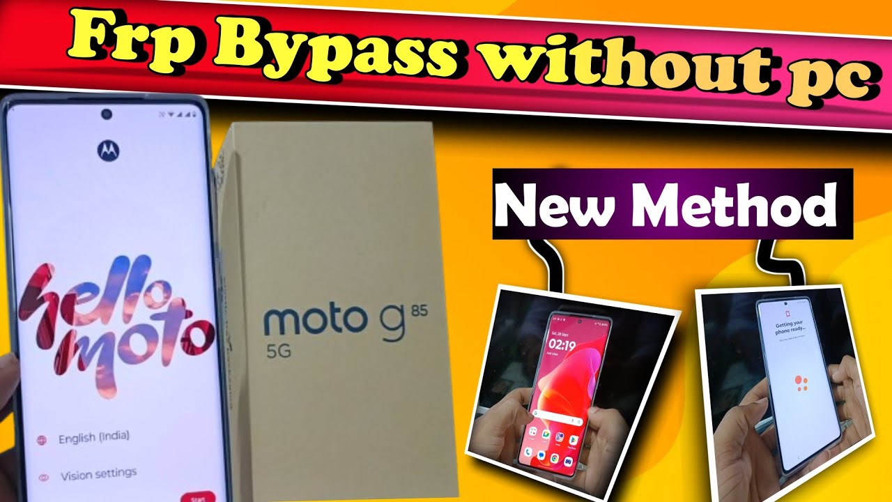 Motorola g85 5g Frp Bypass without pc || new method 2024 - YouTube