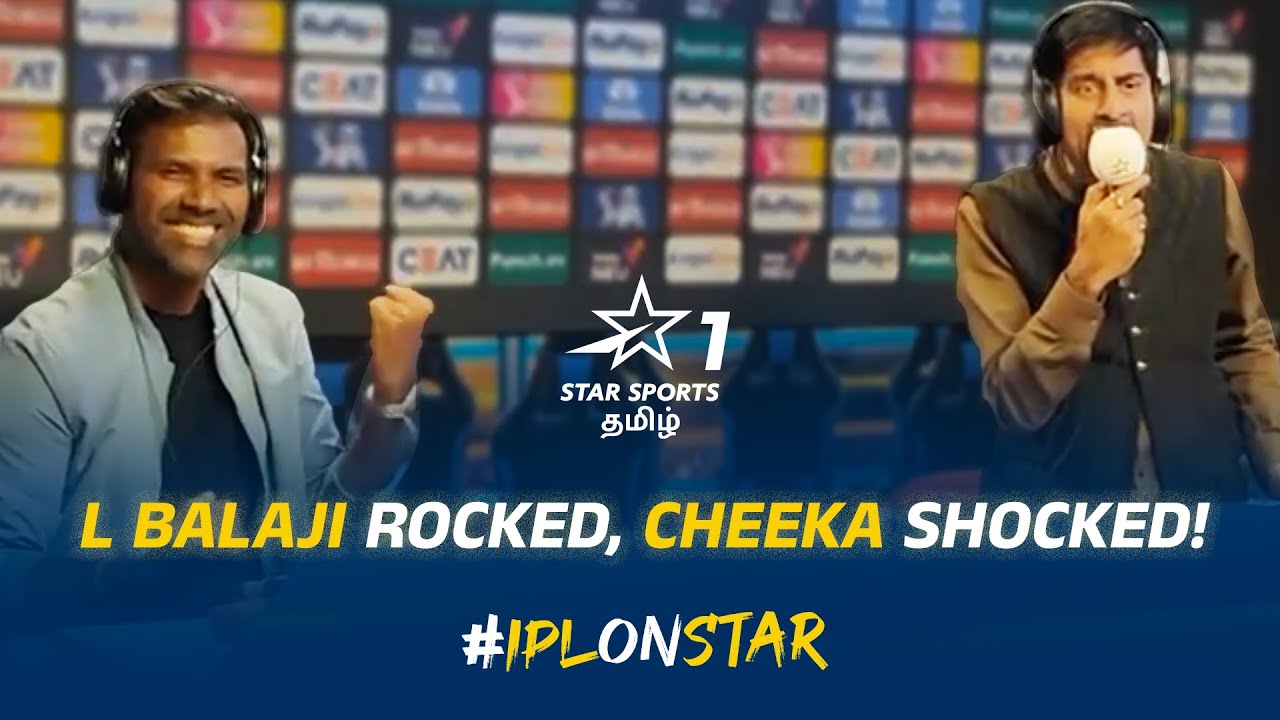 L Balaji Rocked, Cheeka shocked ; திக் திக் Comcam Moments | #IPLOnStar ...