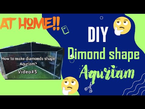 DIY Dimond shape glass aquarium|| How to make at home || Step by step ...