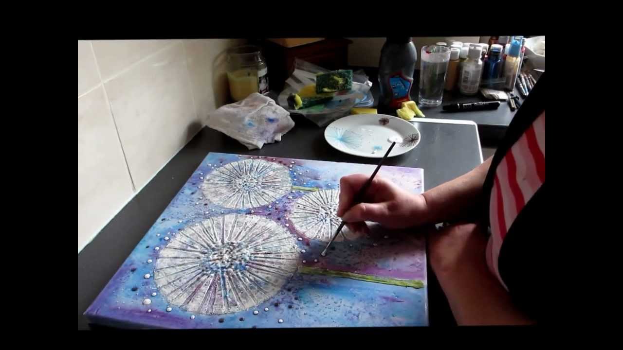 Watch me paint Dandelion Clocks - YouTube