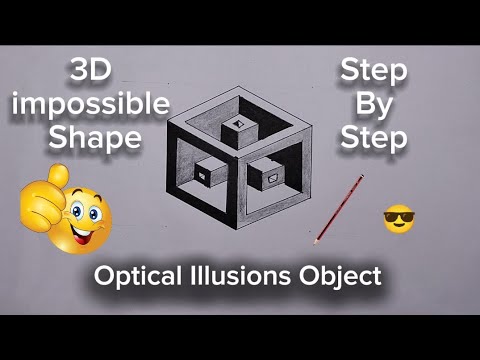 How to draw 3D Impossible Drawing|| Optical illusion|| Drawing || 3D ...