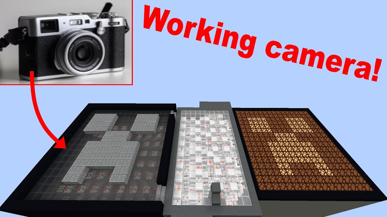 Working Redstone Camera in Minecraft! Makes 16x16 Resolution Photos ...