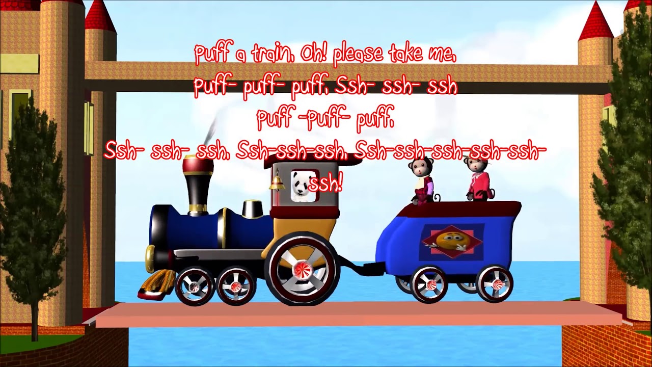 Puff a Train Nursery Rhyme 汽車ポッポ - YouTube