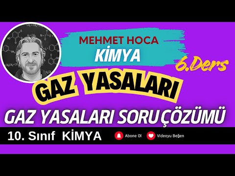 10. Sınıf Kimya Gaz yasaları konu anlatımı ve soru çözümü MİRAY yayınları Maarif model