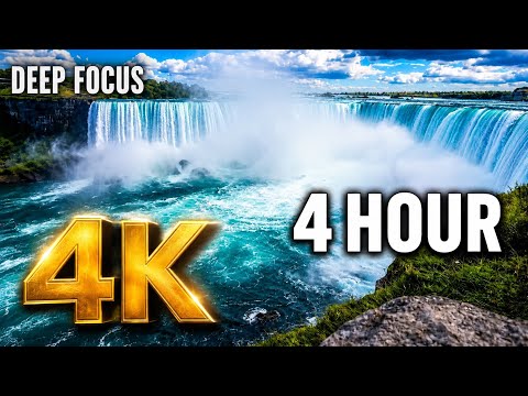 Şelale Su Sesi 4K🌊 |Odaklan|Rahatla|Uyku, Meditasyon |Çalışma
