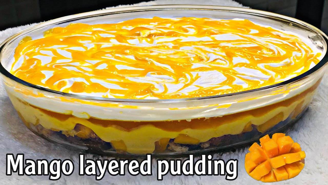 Mango layered pudding |quick & easy mango pudding|dessert recipe by cookery paradise - YouTube