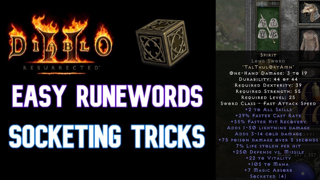 Diablo 2 Tips On Early RUNEWORDS And SOCKETING How To Add Sockets Diablo 2 Tips On Early RUNEWORDS And SOCKETING How To Add Sockets