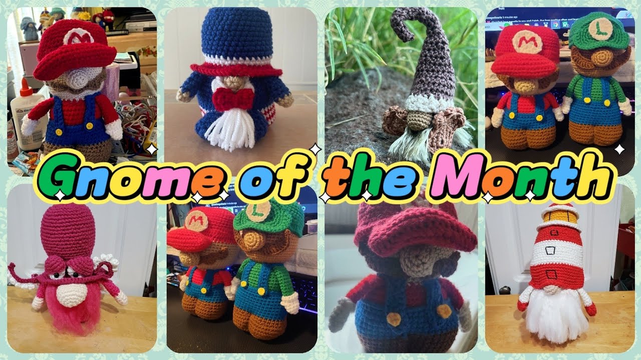 Gnome of the Month: Luigi, Mario, Big Foot, Lighthouse, Octopus ...