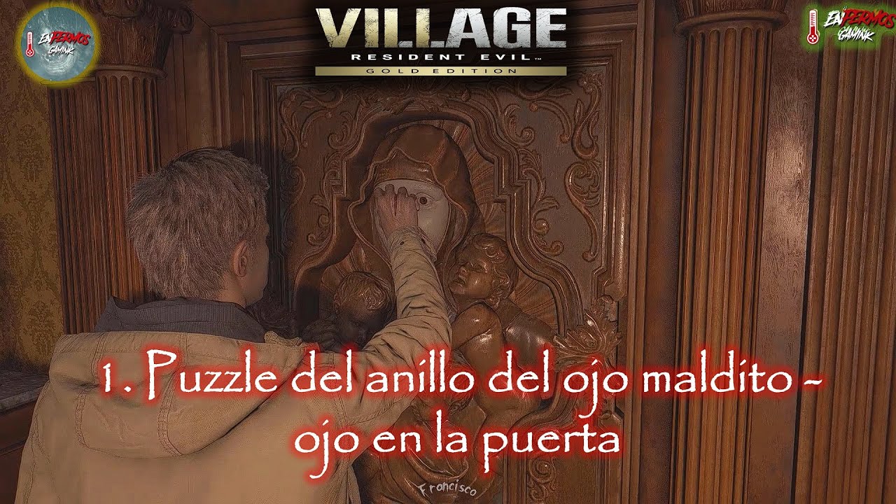 🦟 1. PUZZLE del anillo del ojo maldito - ojo en la puerta- Resident ...