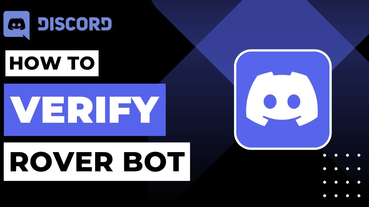 How To Verify With Rover Discord Bot ! - YouTube