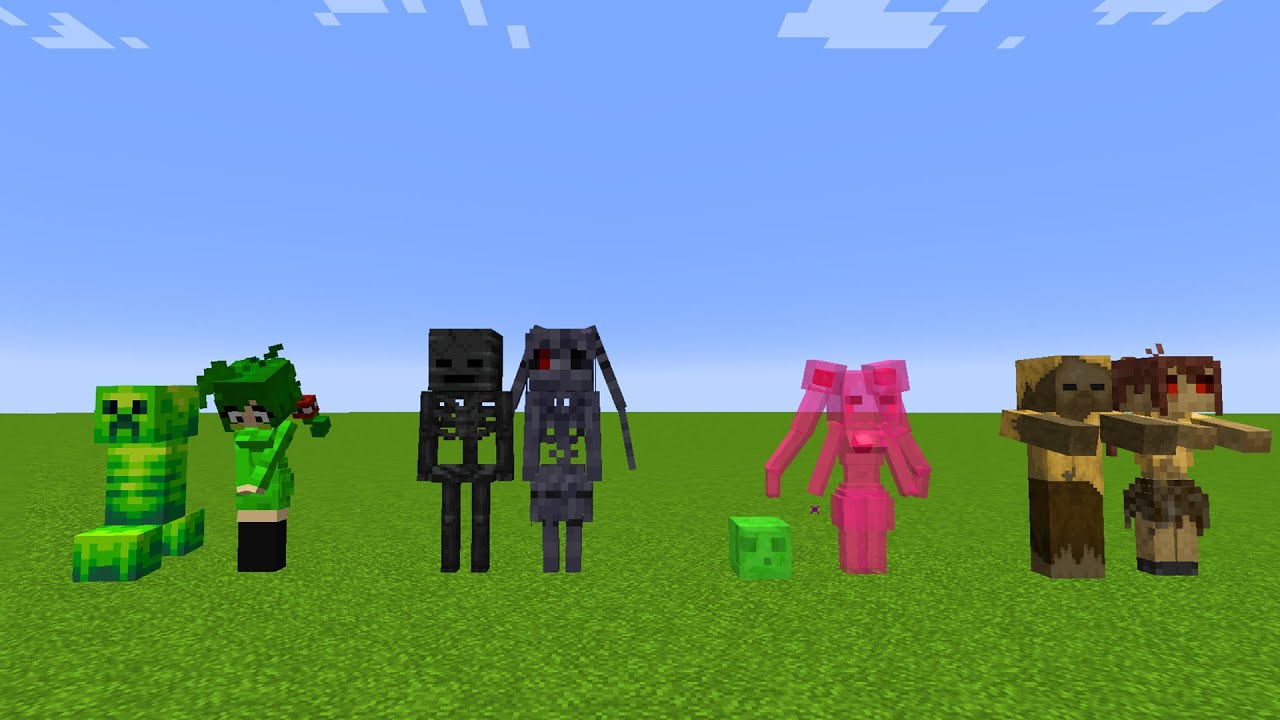 Minecraft Mobs and their Girlfriends in Minecraft! Minecraft Love ...