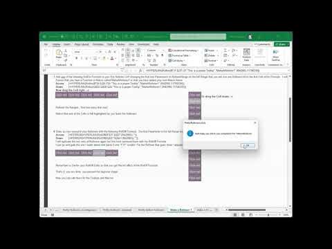 Pretty Rollovers for Excel with Proper Tooltips and Macros that act like Buttons - YouTube