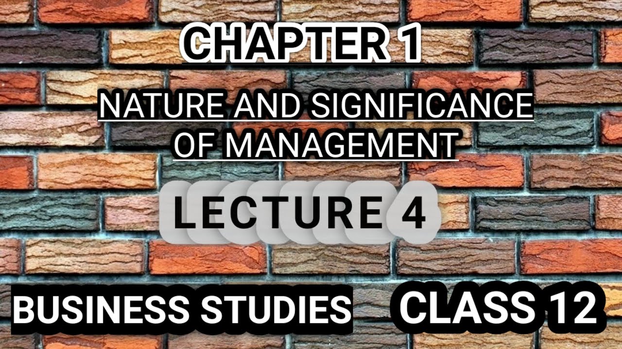 CHP 1|LEC 4|OBJECTIVES OF MANAGEMENT|CLASS 12|BUSINESS STUDIES - YouTube