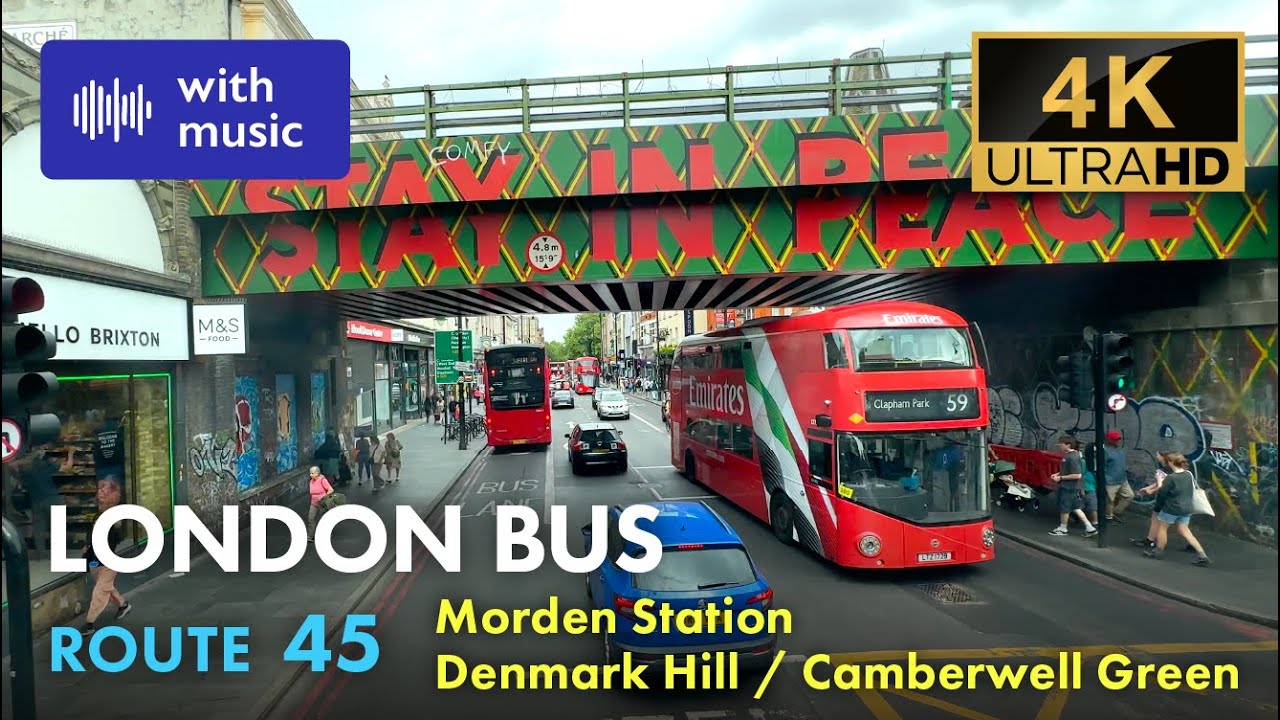 London Bus Ride, Route 45, Double Decker, 4K Virtual Tour. - YouTube