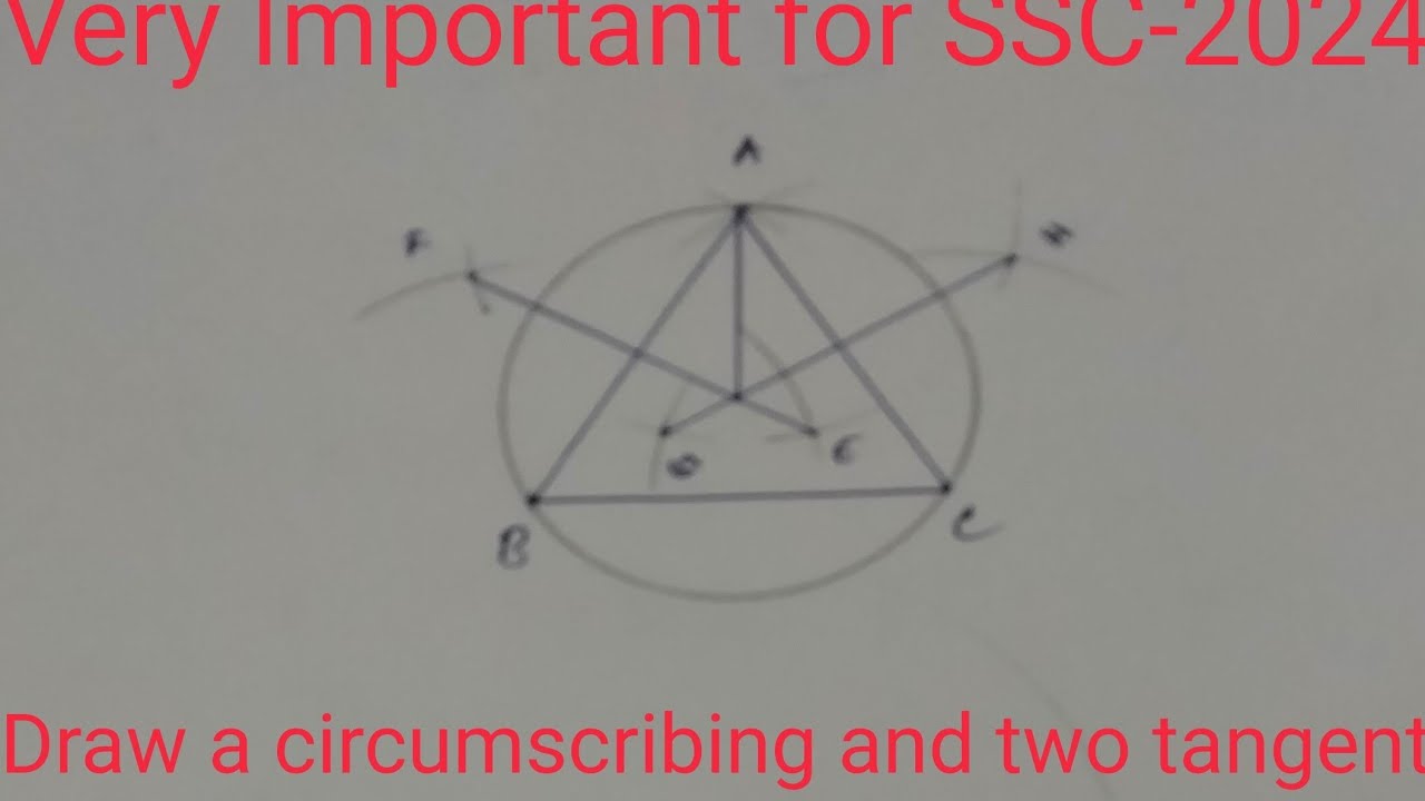 HOW TO DRAW A CIRCLE CIRCUMSCRIBING TRIANGLE - YouTube