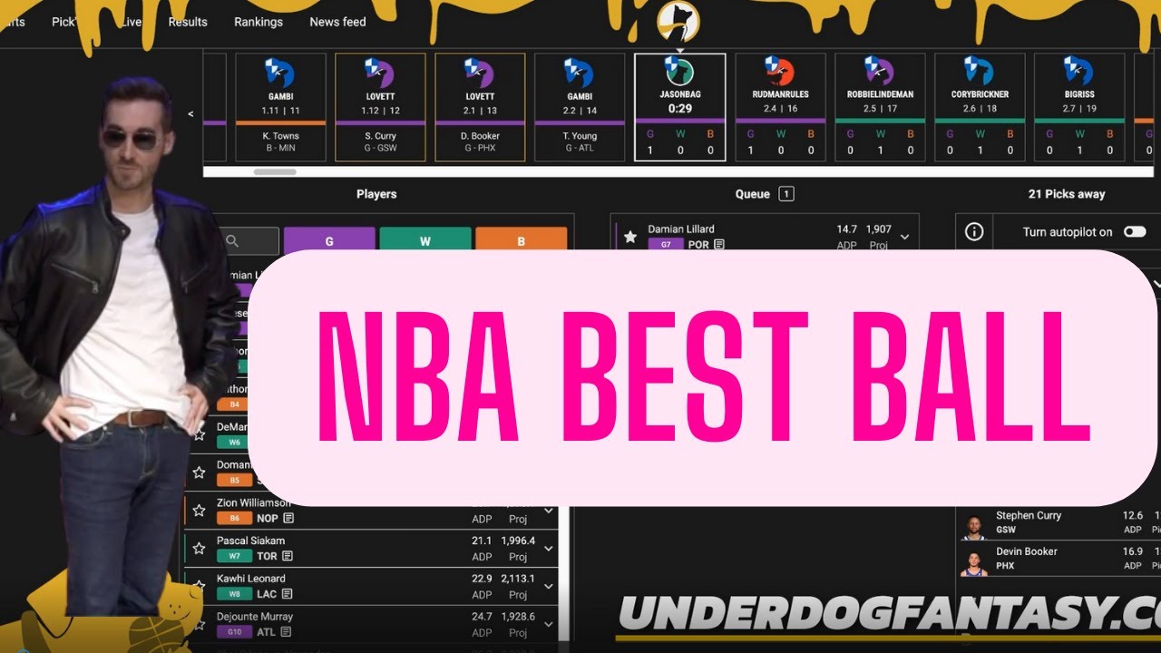 Underdog NBA Best Ball Draft - YouTube