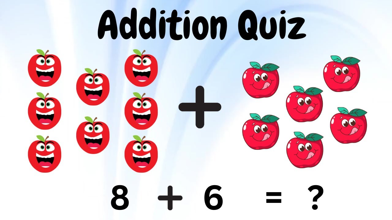 Basic Math Addition For Kids|One Digit Addition Quiz|Addition by ...