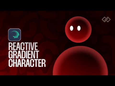 Reactive gradient character animation using alight motion.