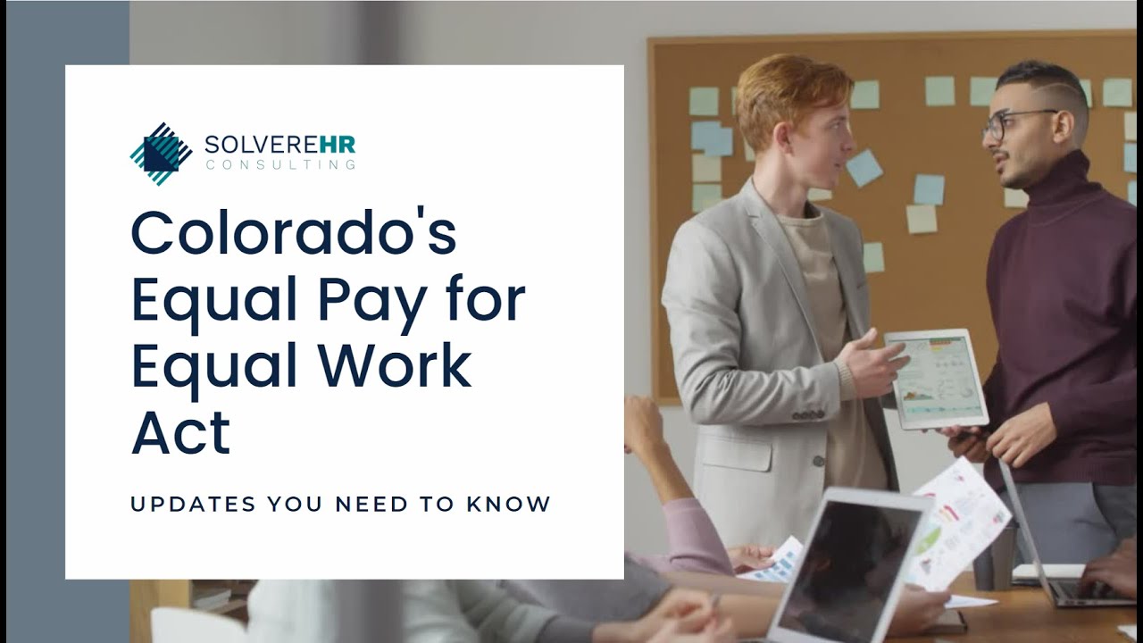Colorado's Equal Pay for Equal Work Act - YouTube