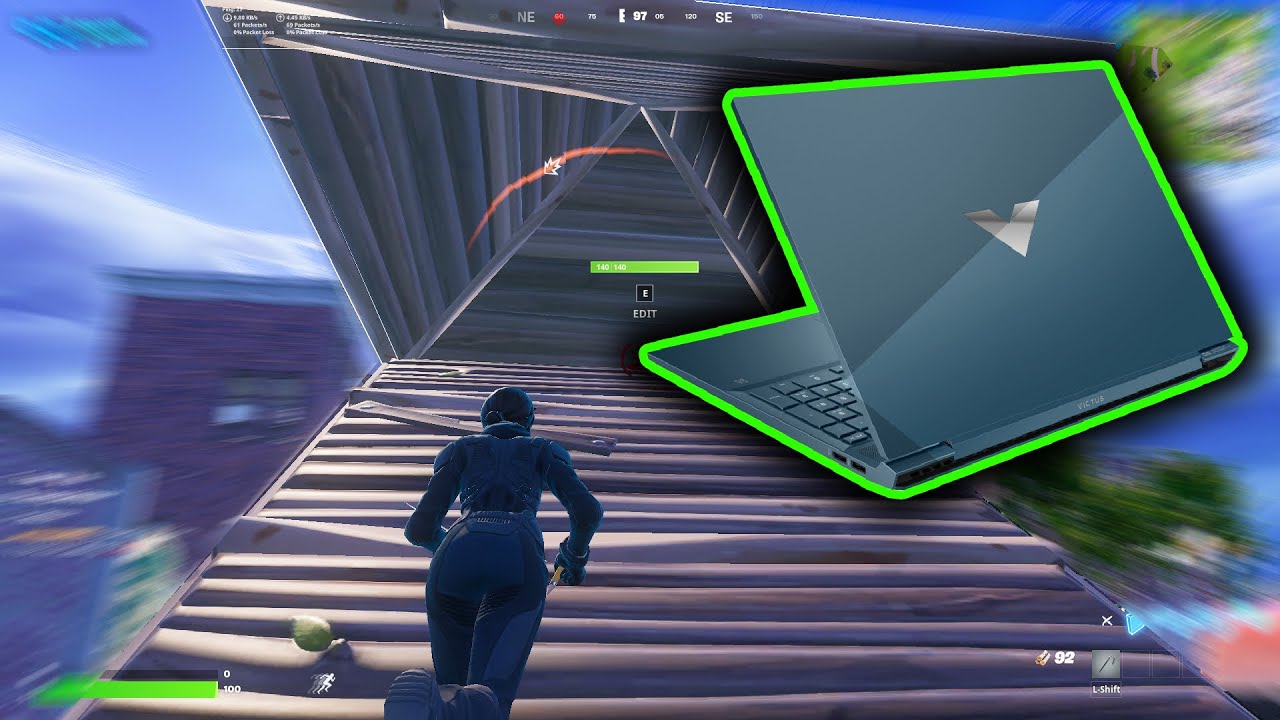 HP Victus Gaming Laptop In Fortnite Reload... (RX 6550M, Ryzen 5 7535HS ...