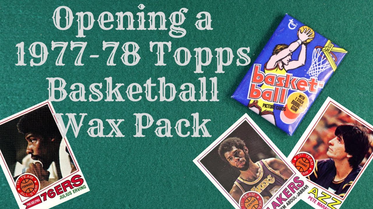 Opening a 1977-78 Topps Basketball Wax Pack - YouTube