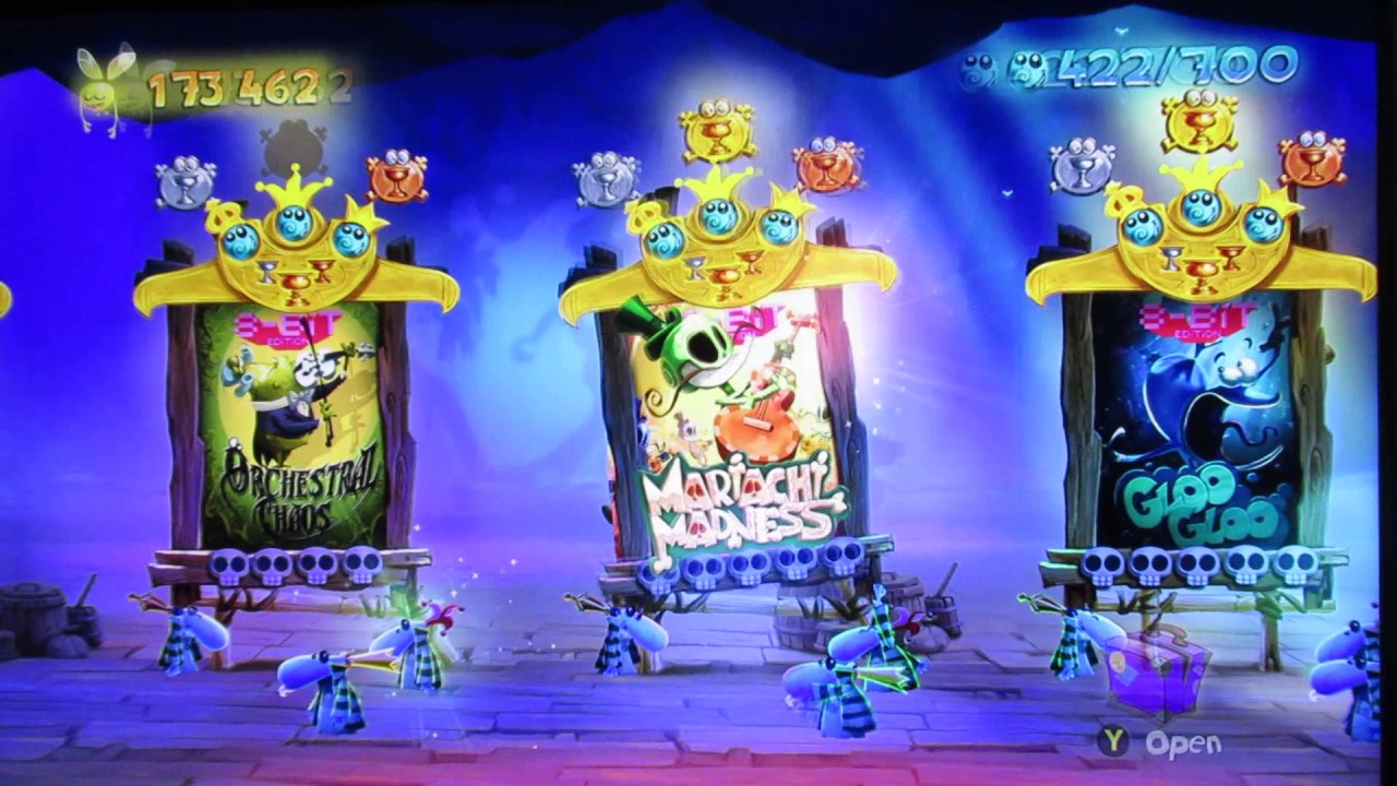 Rayman Legends- All 8-bit "Run Levels" (2) - YouTube