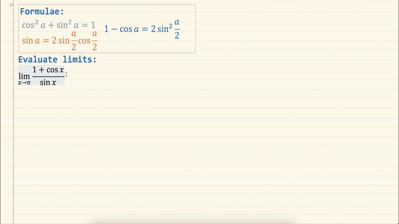 Limits 3 | Limits of trigonometry function | - YouTube